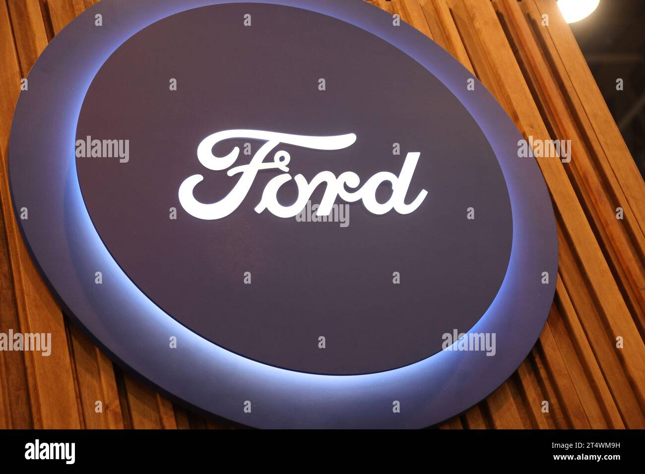 Las Vegas, United States. 01st Nov, 2023. A view of a lighted Ford ...