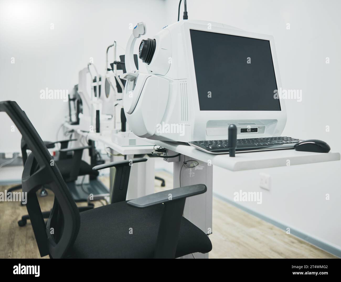 Ophthalmology machine, eye test and interior with computer for ...