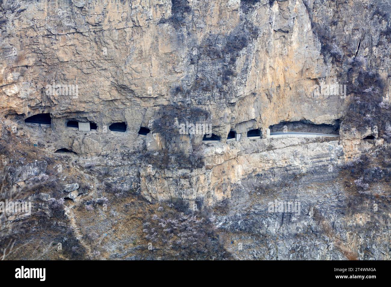 Kunshan hang wall highway, Lingchuan county, Shanxi province, China ...