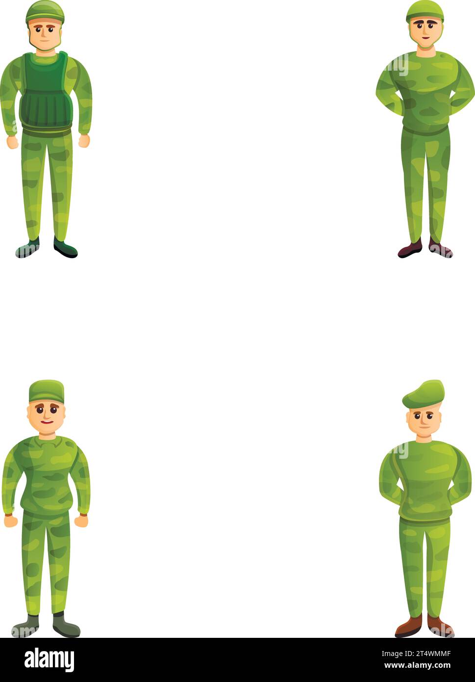 Soldier man icons set cartoon vector. Soldier in special clothes ...