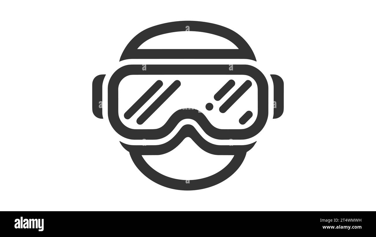 VR headset icon. Vector illustration on white background Stock Vector ...