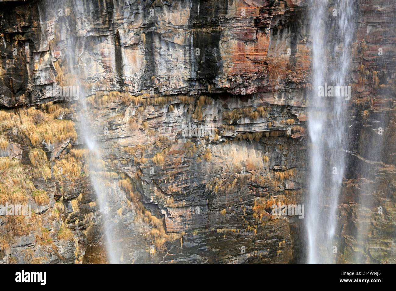 falls in the mountains, Western China Stock Photo - Alamy