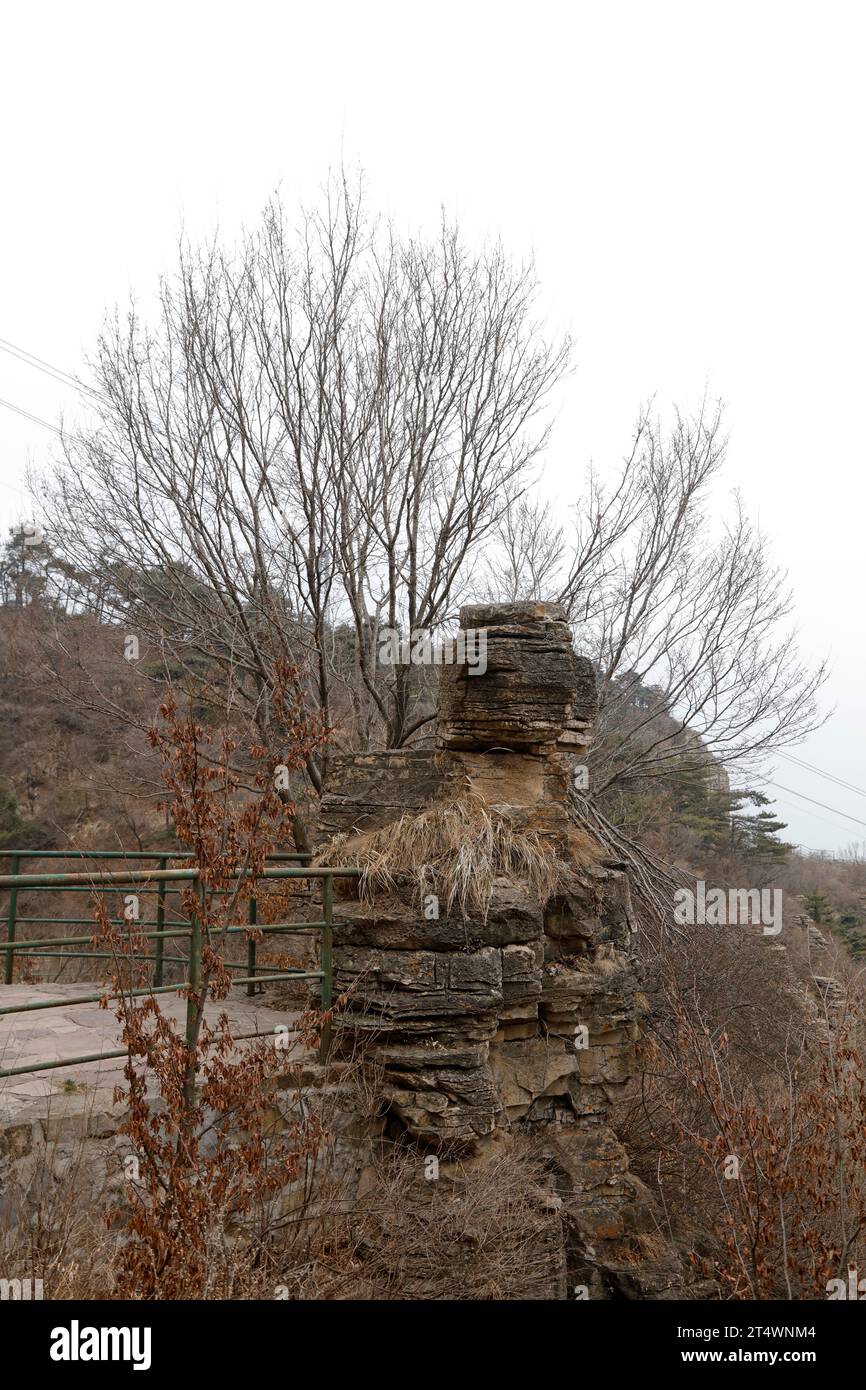 Rock landscapes and railings Stock Photo - Alamy