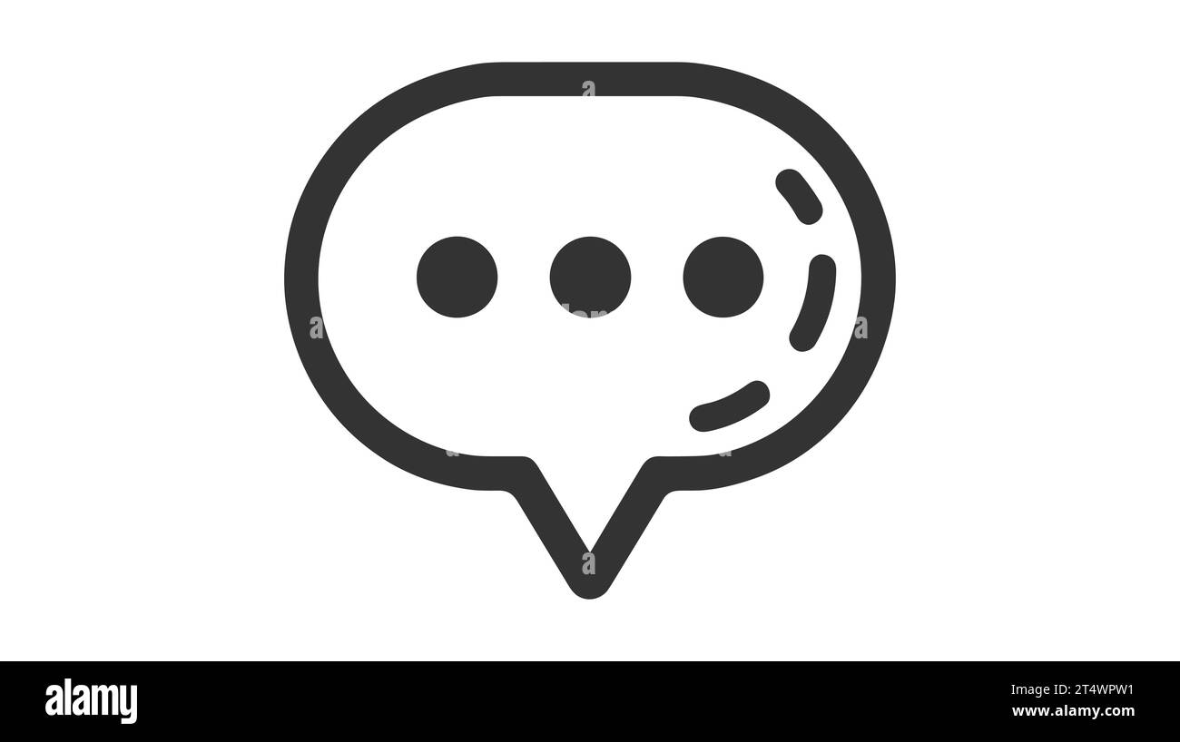 Speech Bubble With Text Lines icon vector illustration on white background Stock Vector Image ...