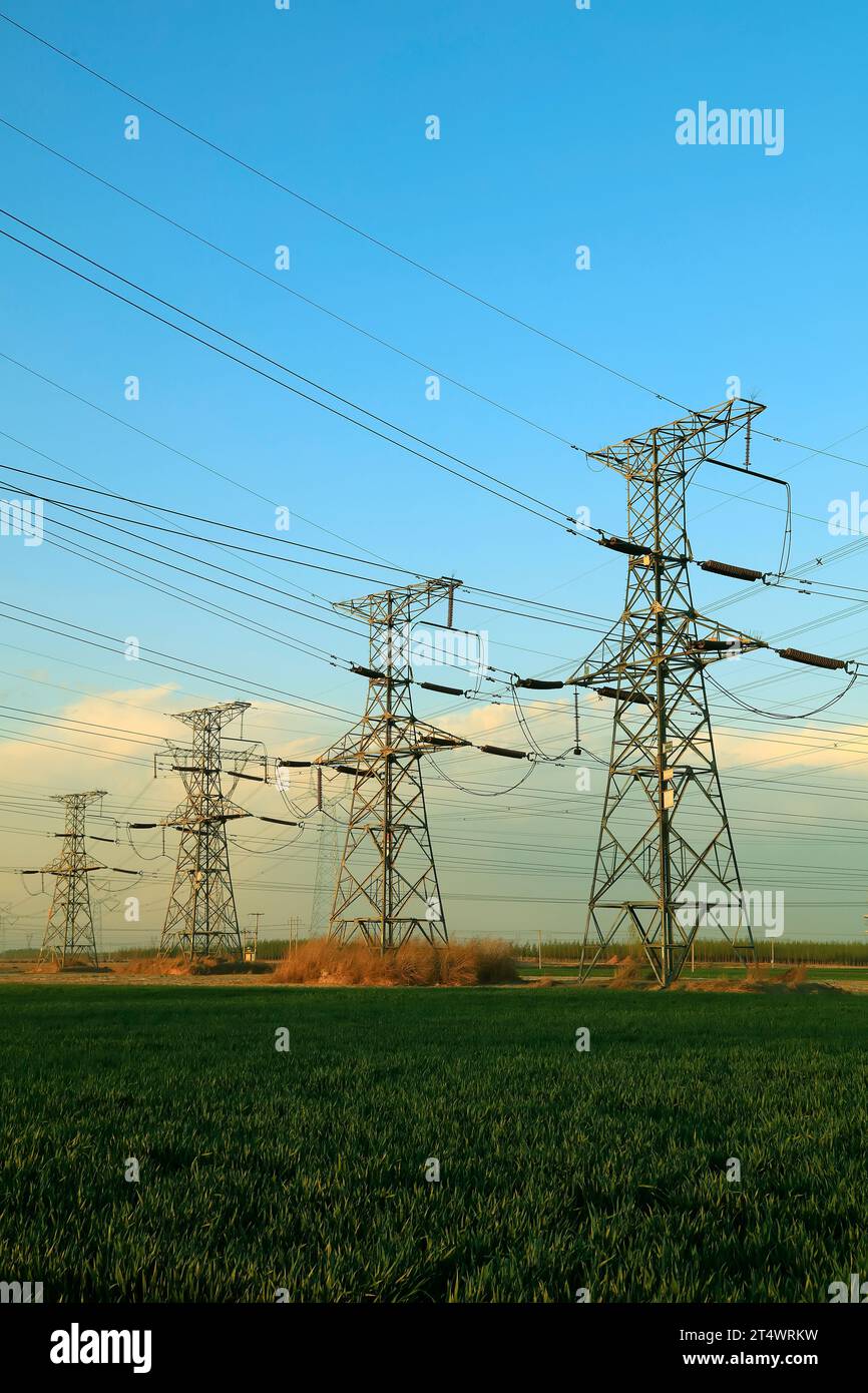 Outdoor iron tower high pressure tower high voltage tower hi-res stock ...