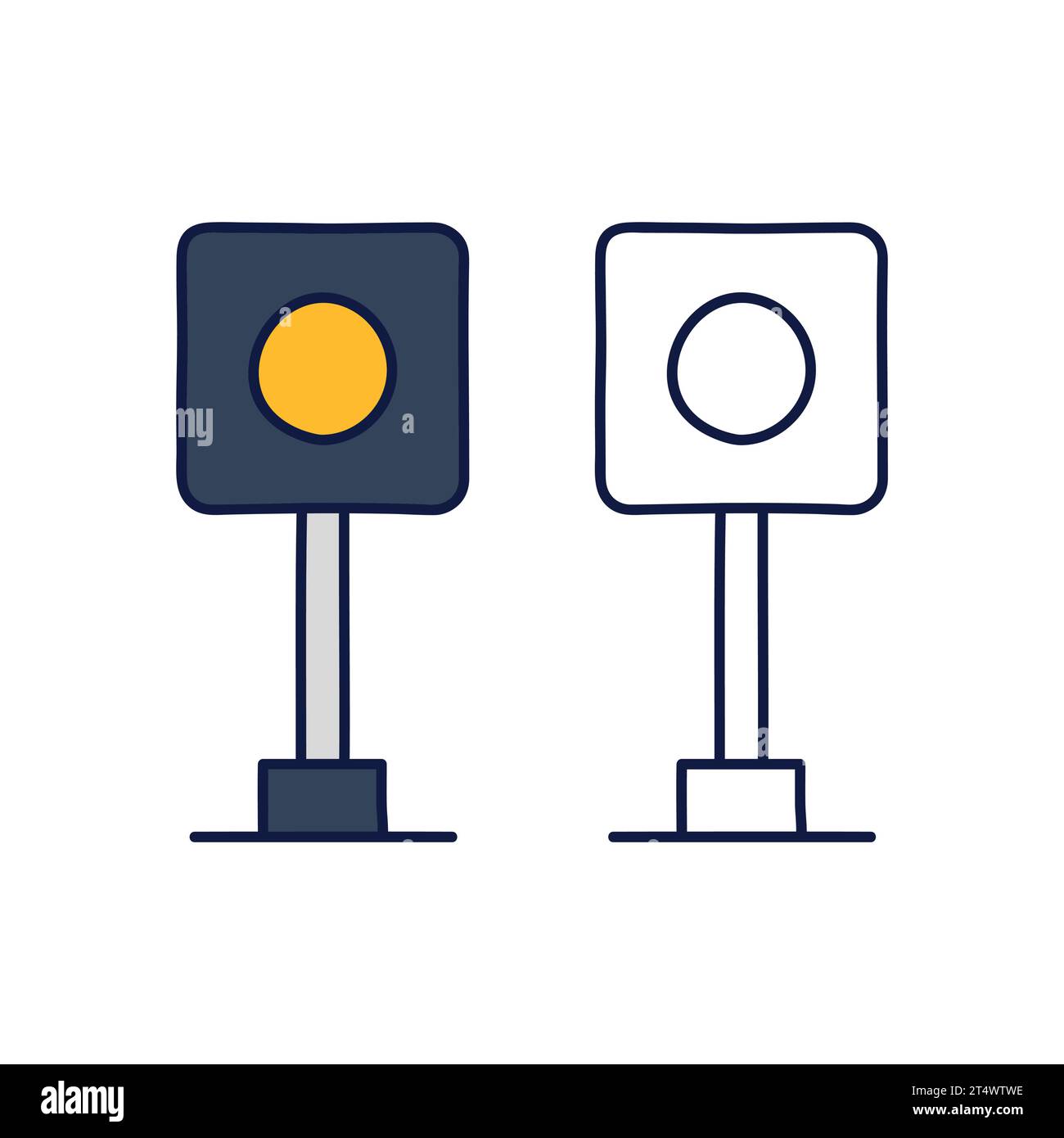 Traffic Light Railway Stock Icon Element Of Train Vector Image Stock Vector Image And Art Alamy