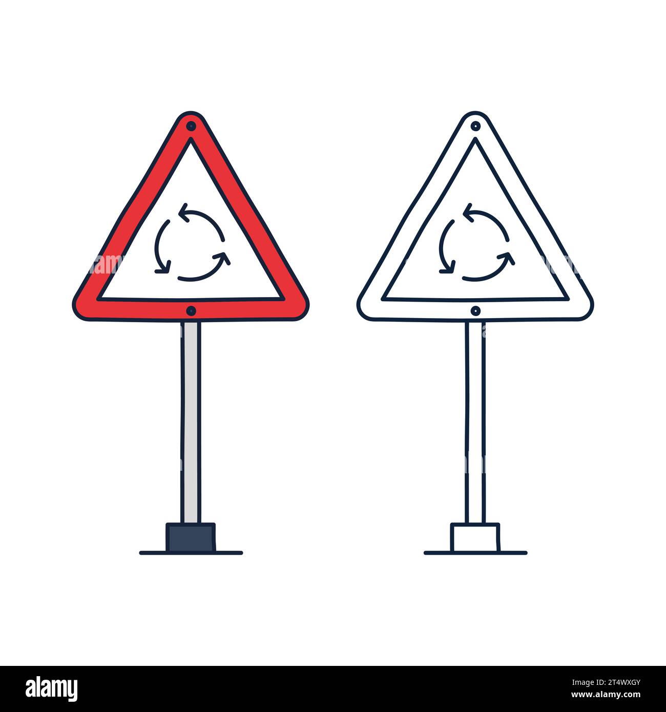 Sign for roundabout Cut Out Stock Images & Pictures - Alamy