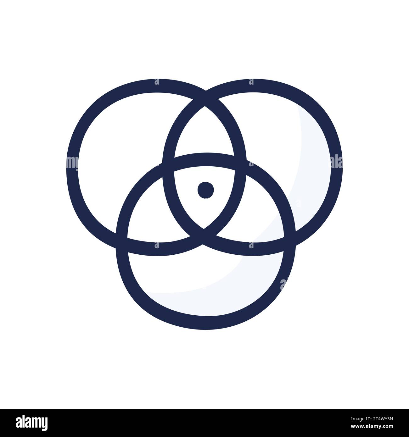 Hand drawn icon of rgb additive color mix theory Vector Image Stock ...