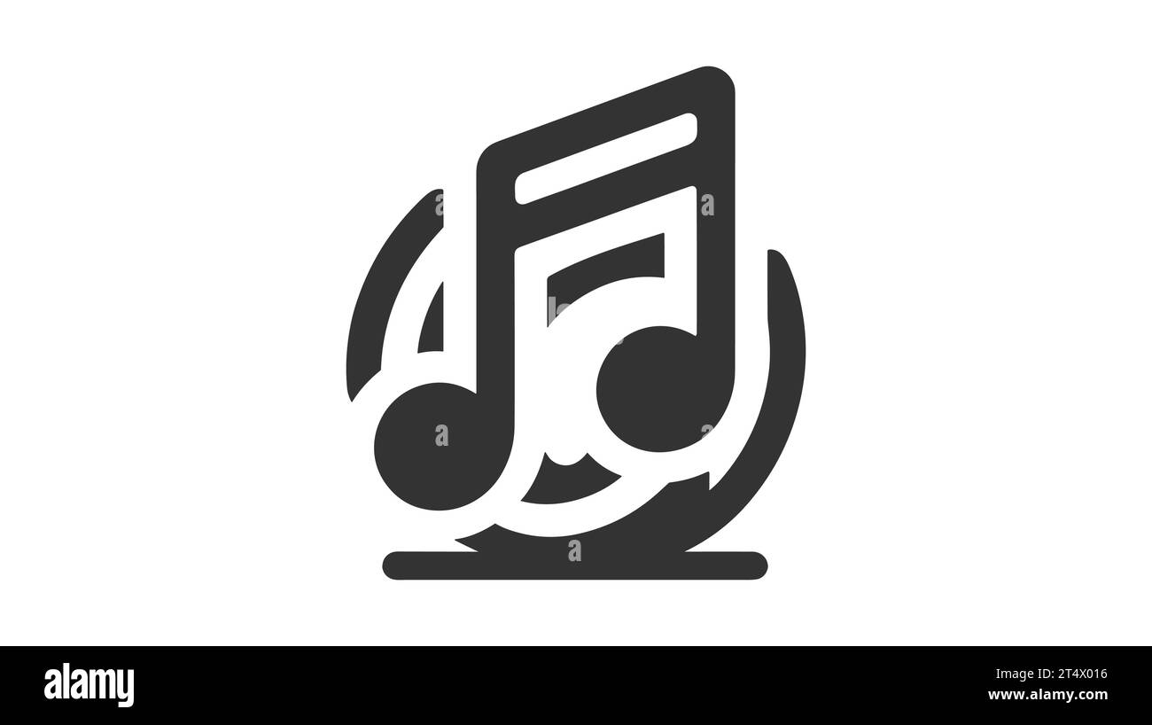 Vector Music note - Vector icon on white background Stock Vector Image ...