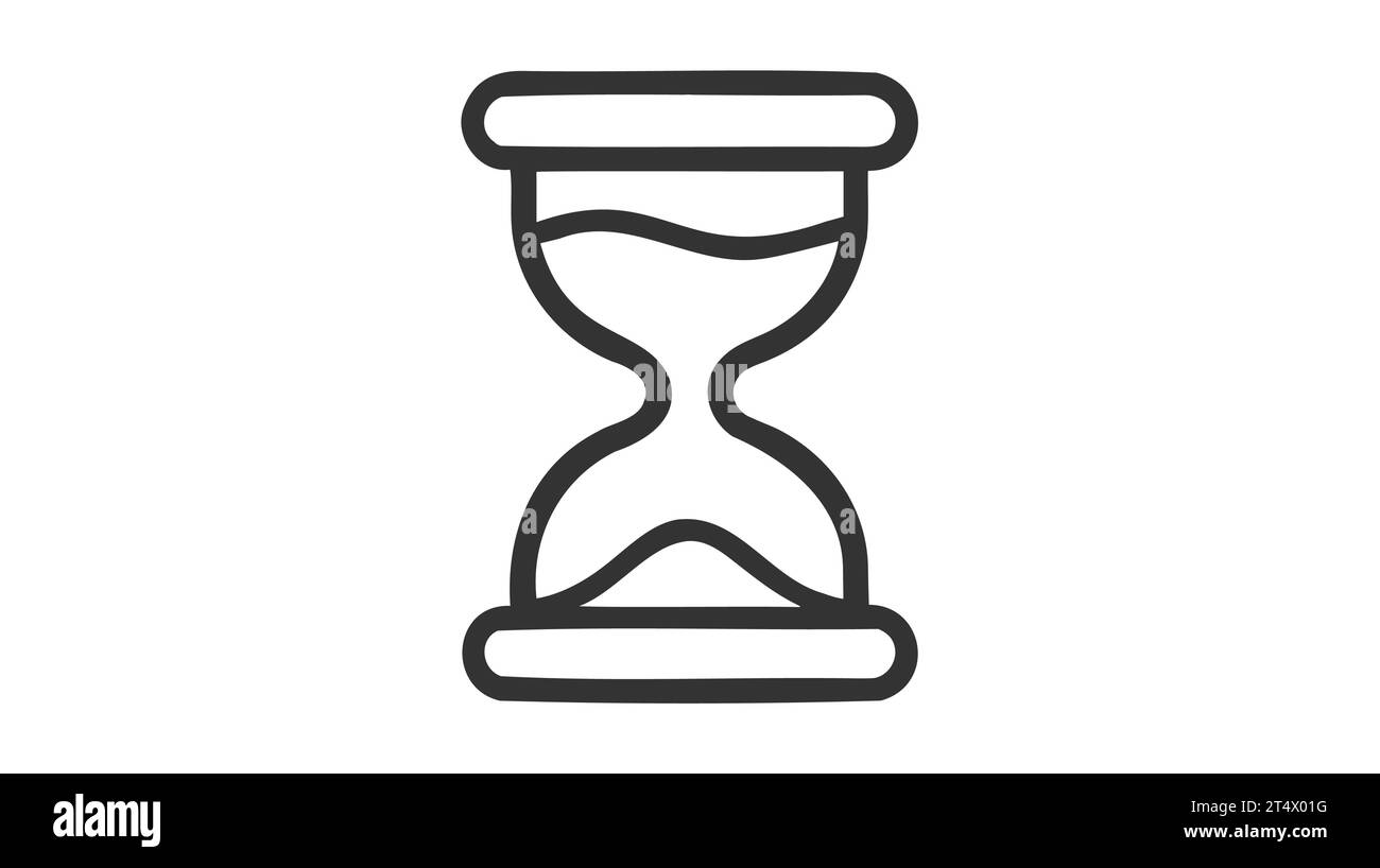 Hourglass timer icon in trendy flat design. Vector illustration Stock ...