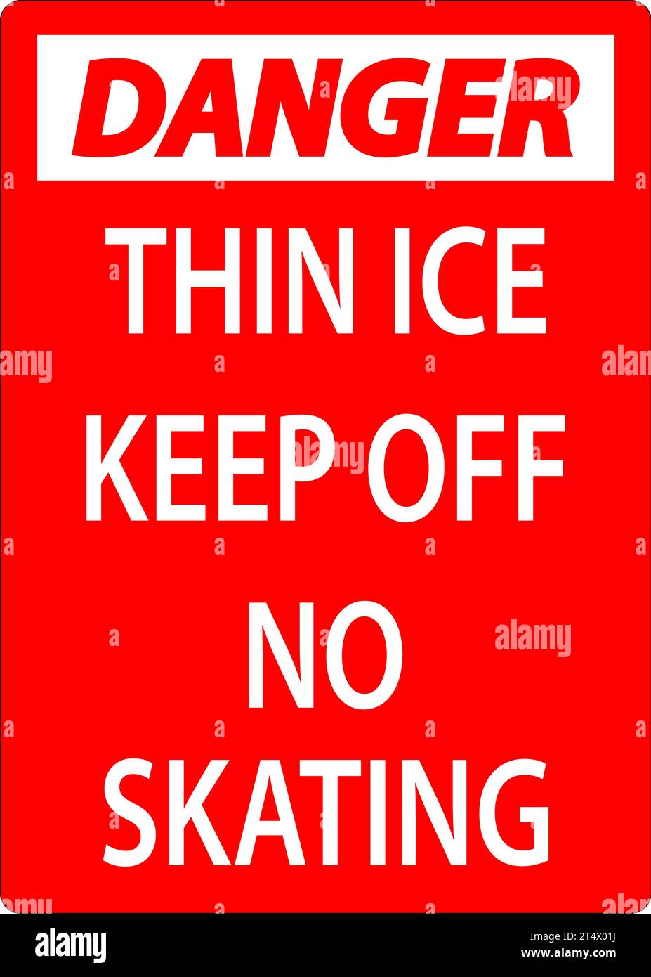 Danger keep off the ice Stock Vector Images - Alamy