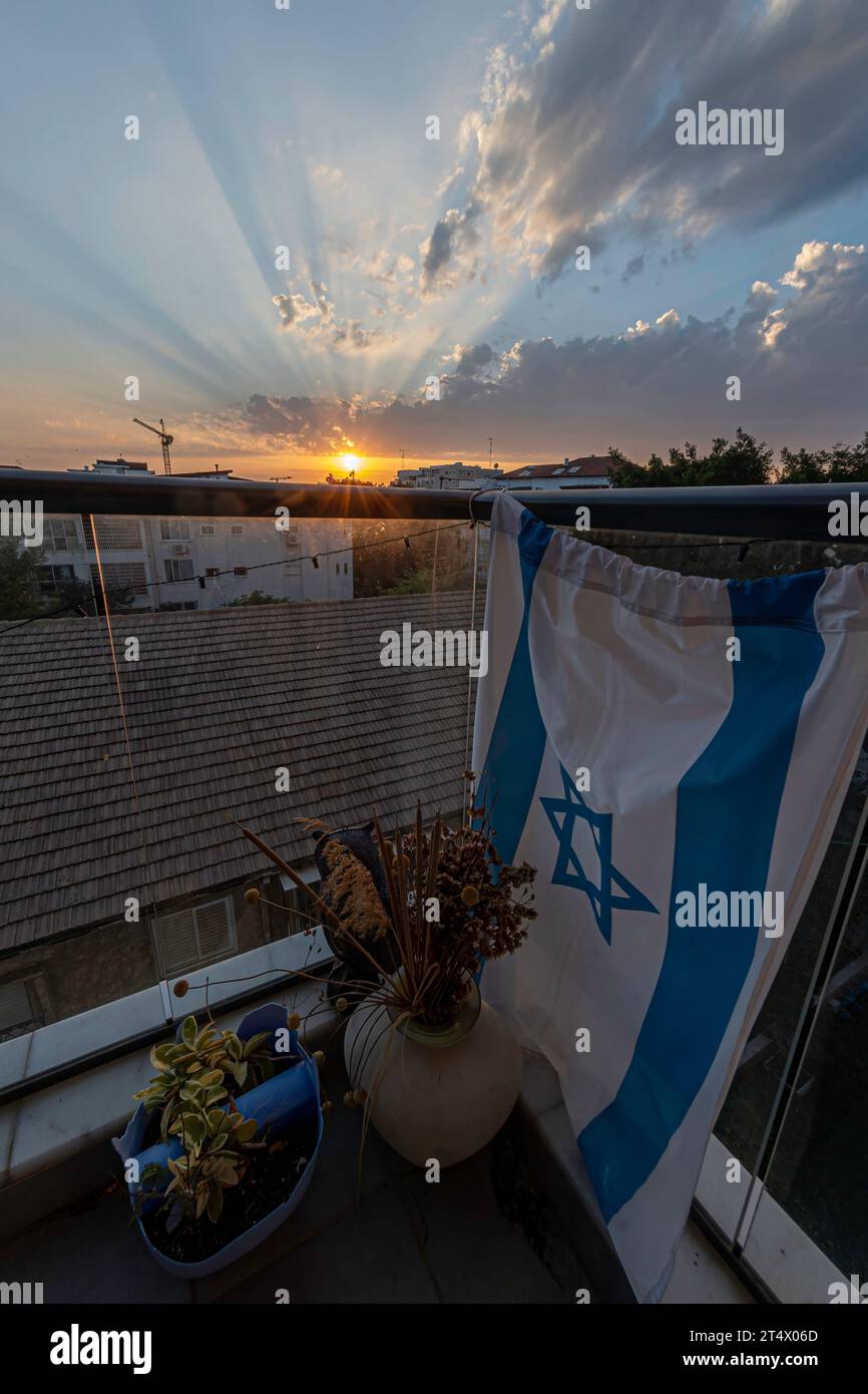 High resolution panoramic wide angle image of an urban setting with a ...