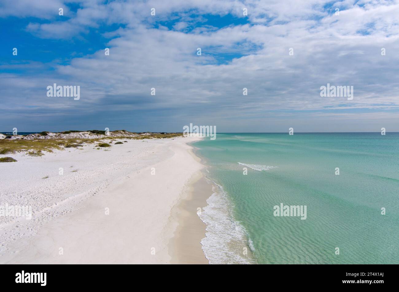 Aerial view of the beach at Pensacola, Florida in October Stock Photo - Alamy