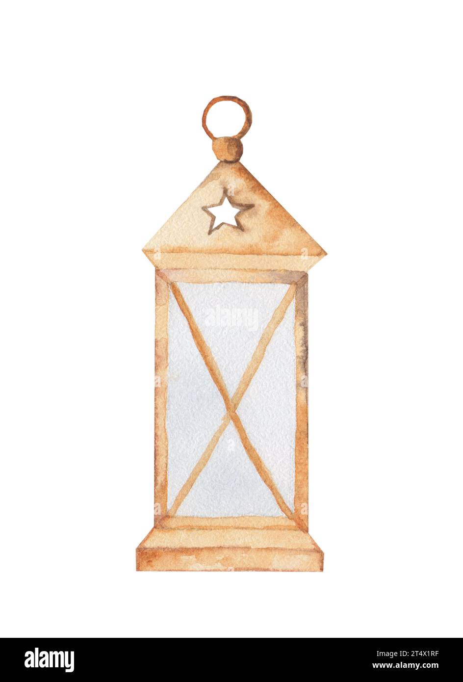 christmas lantern watercolor drawing without background. for your ...