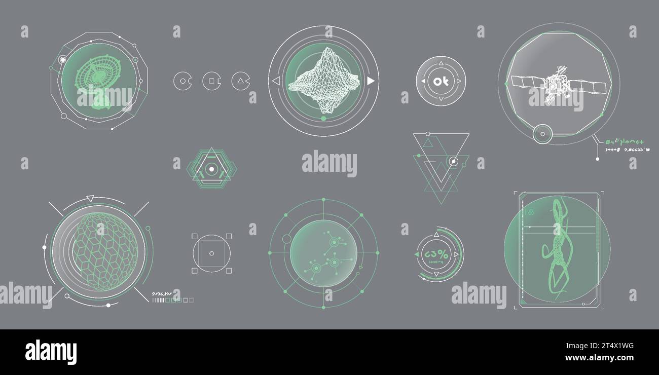 Circular vector infographic elements for sci-fi interface Stock Vector ...