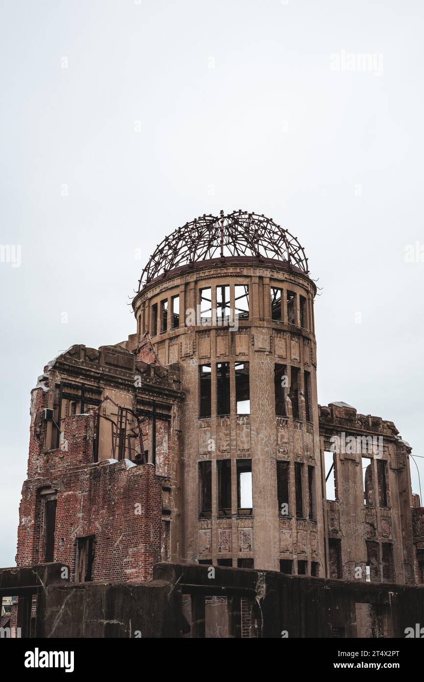 This image is of the city of Hiroshima, Japan, with its iconic concrete ...