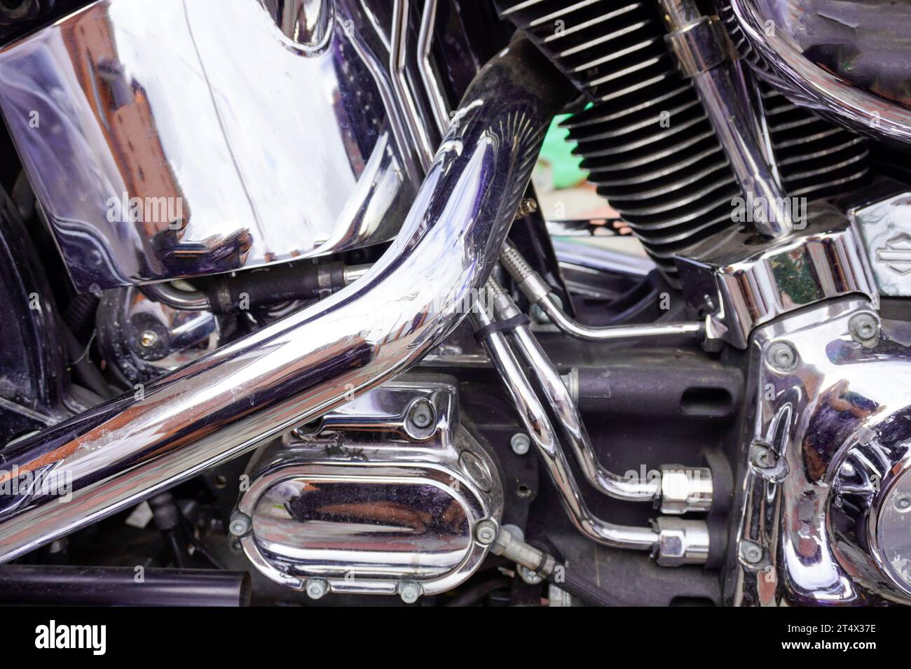 motorcycle close-up from different sides, separate parts of the ...