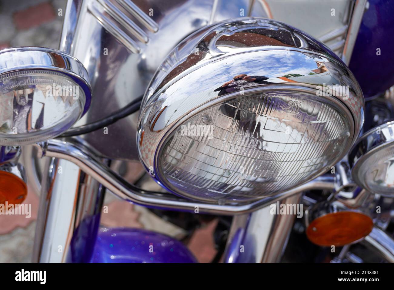 motorcycle close-up from different sides, separate parts of the ...