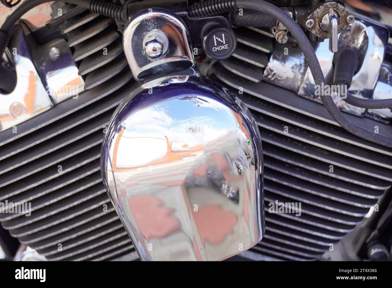 motorcycle close-up from different sides, separate parts of the ...