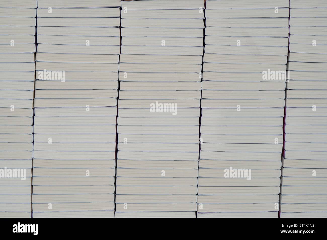 Stacks of books after going through printing production in the offset ...