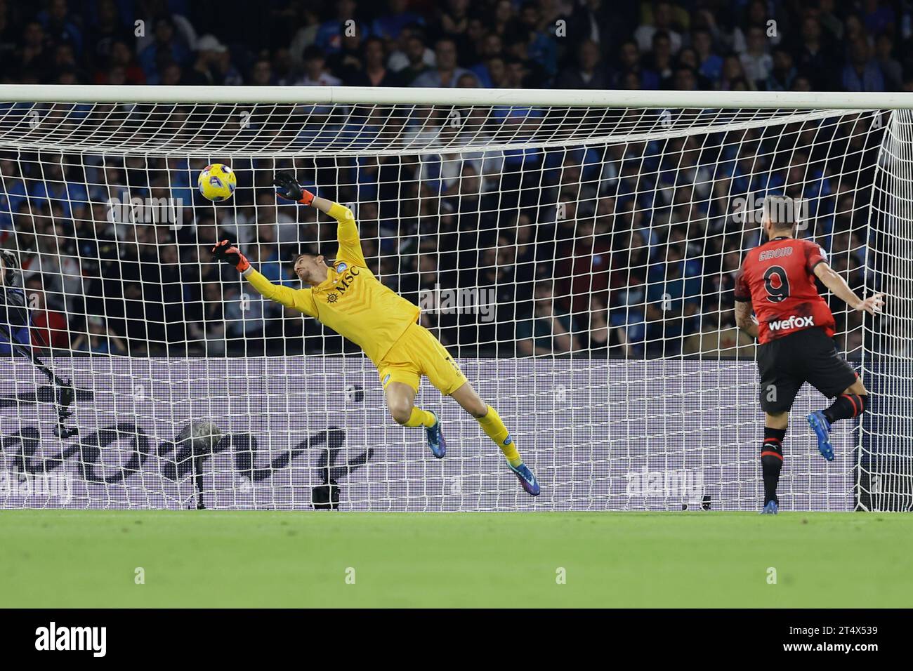 Naples, Italy. 29th Oct, 2023. Milan's French forward Olivier Giroud ...
