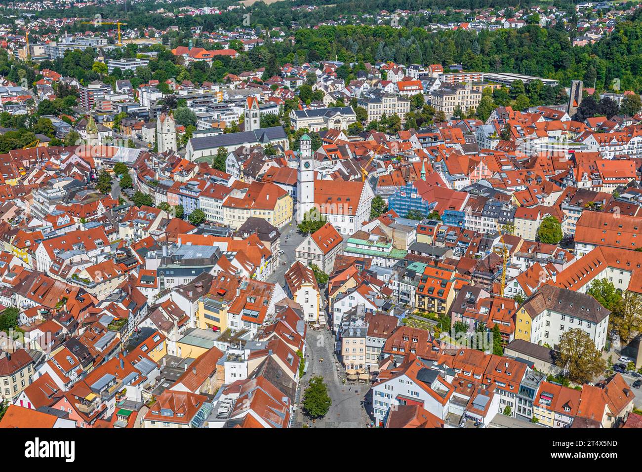 Ravensburg, a beautiful district town in Upper Swabia, from above Stock ...