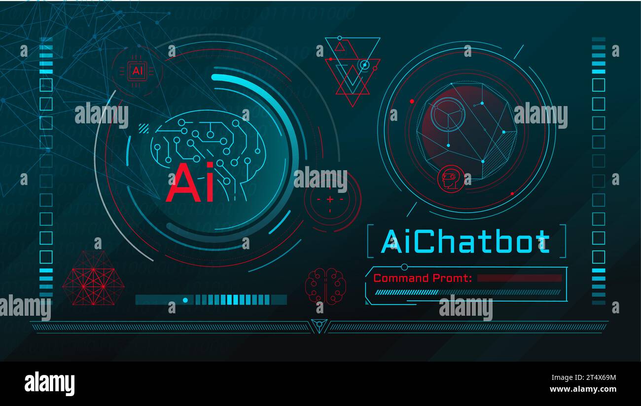 Abstract infographic concept on the topic of artificial intelligence ...