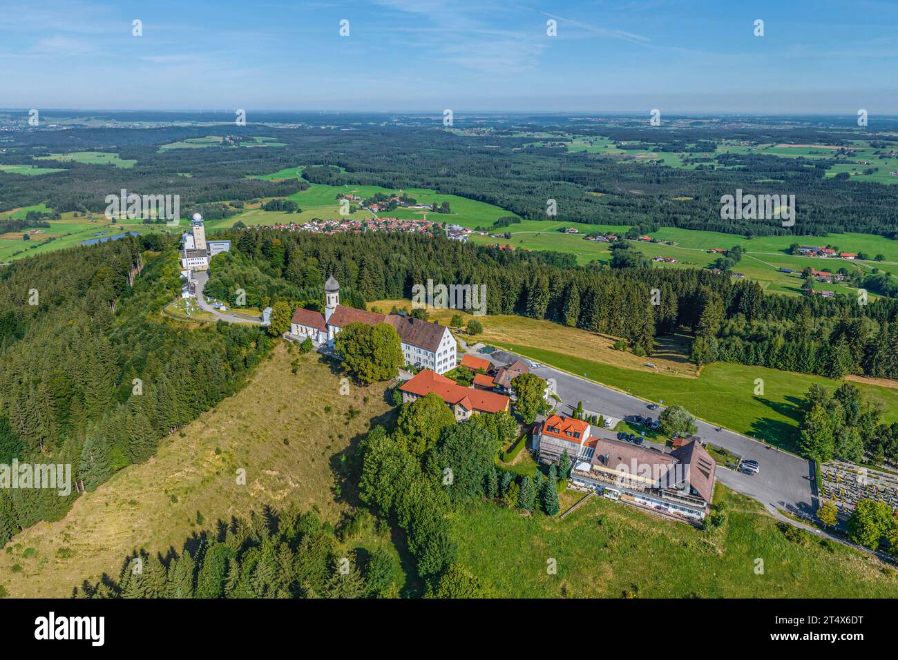 The region around Hohenpeissenberg in upper bavarian Pfaffenwinkel in ...