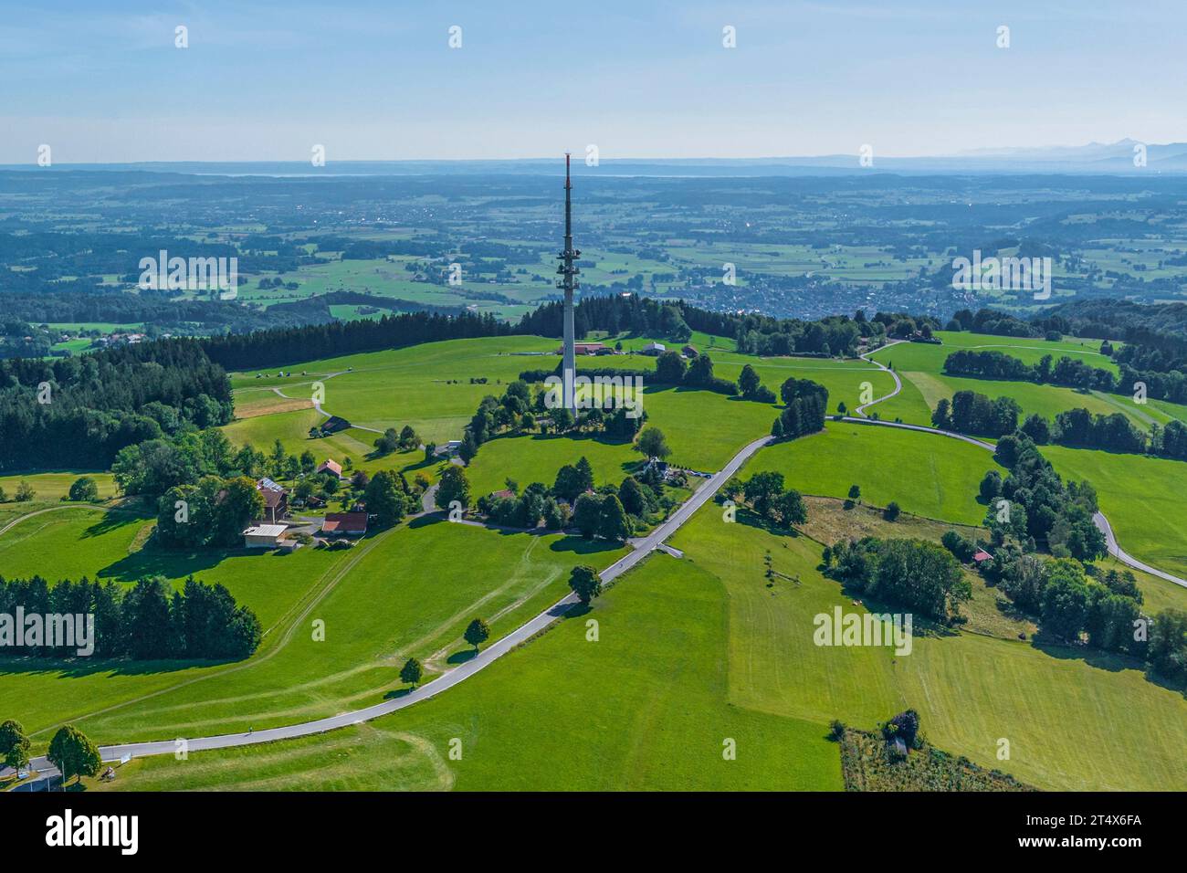 The region around Hohenpeissenberg in upper bavarian Pfaffenwinkel in ...