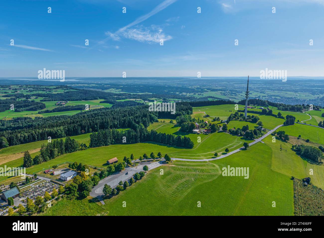 The region around Hohenpeissenberg in upper bavarian Pfaffenwinkel in ...