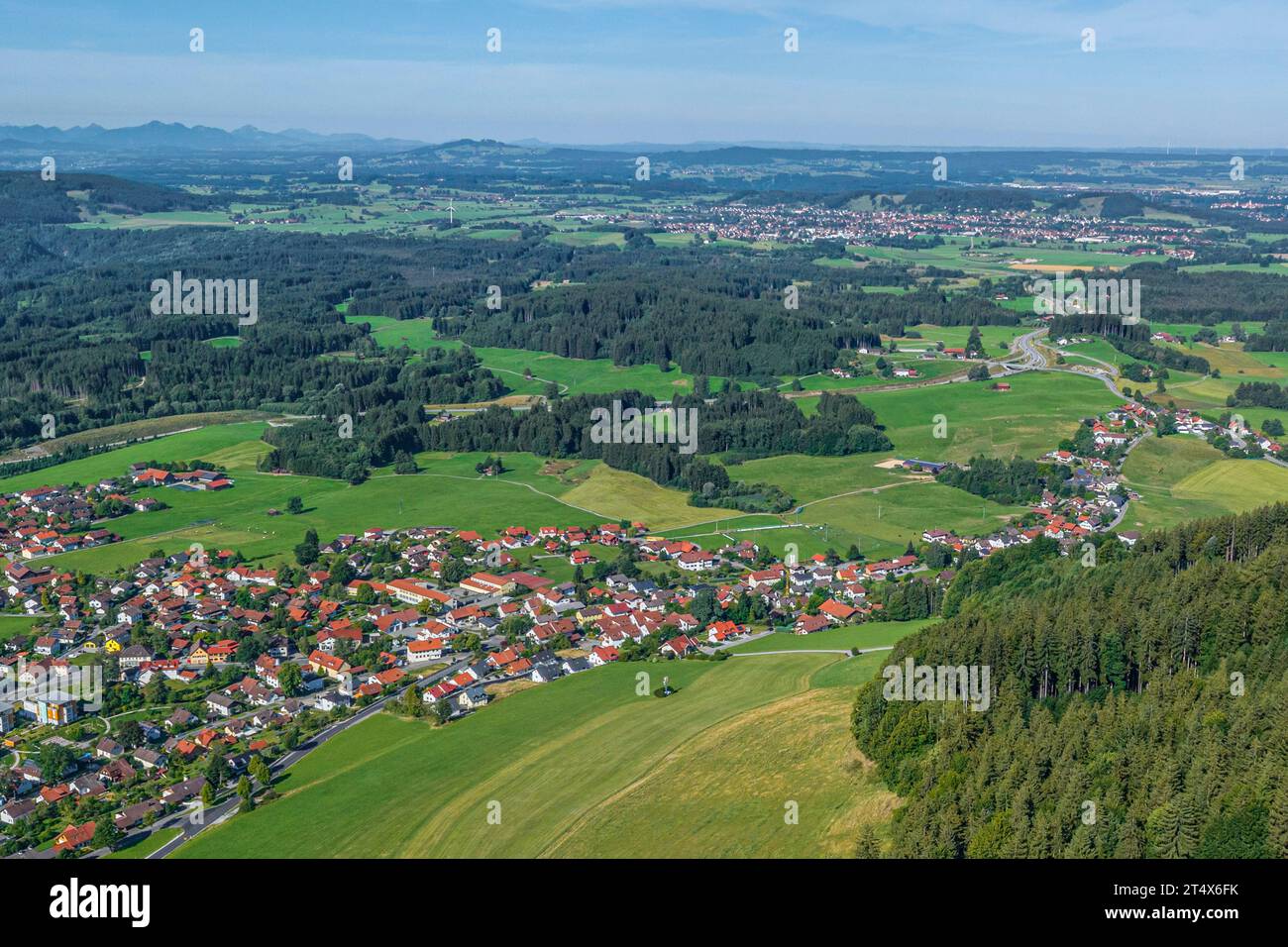 The region around Hohenpeissenberg in upper bavarian Pfaffenwinkel in ...