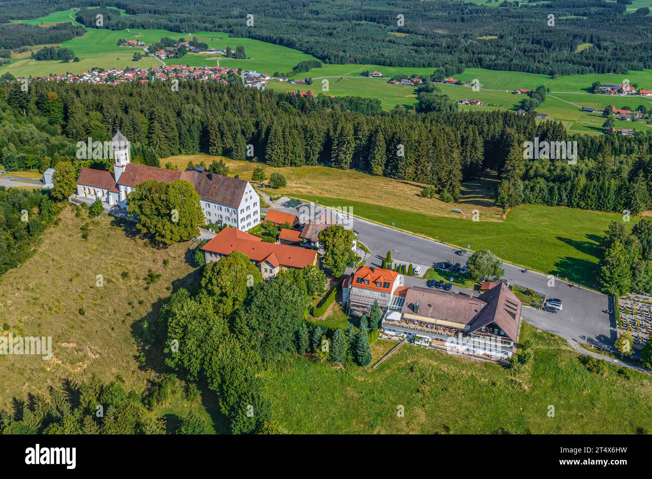 The region around Hohenpeissenberg in upper bavarian Pfaffenwinkel in ...