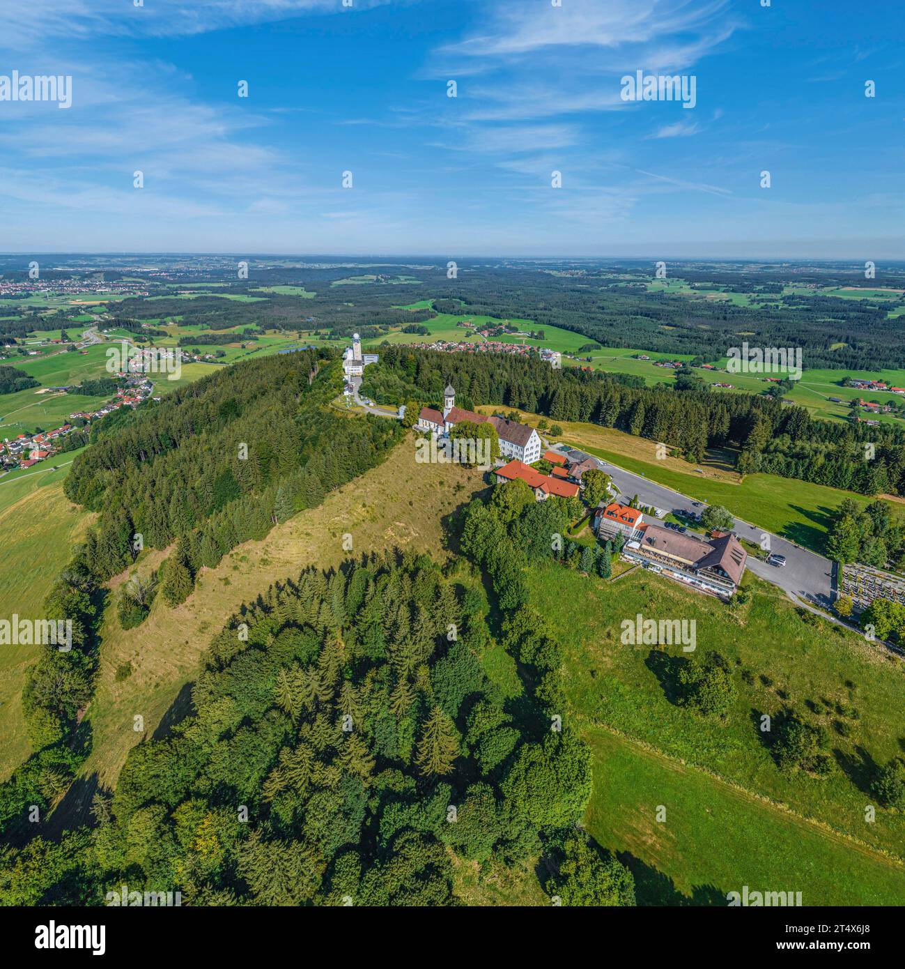 The region around Hohenpeissenberg in upper bavarian Pfaffenwinkel in ...