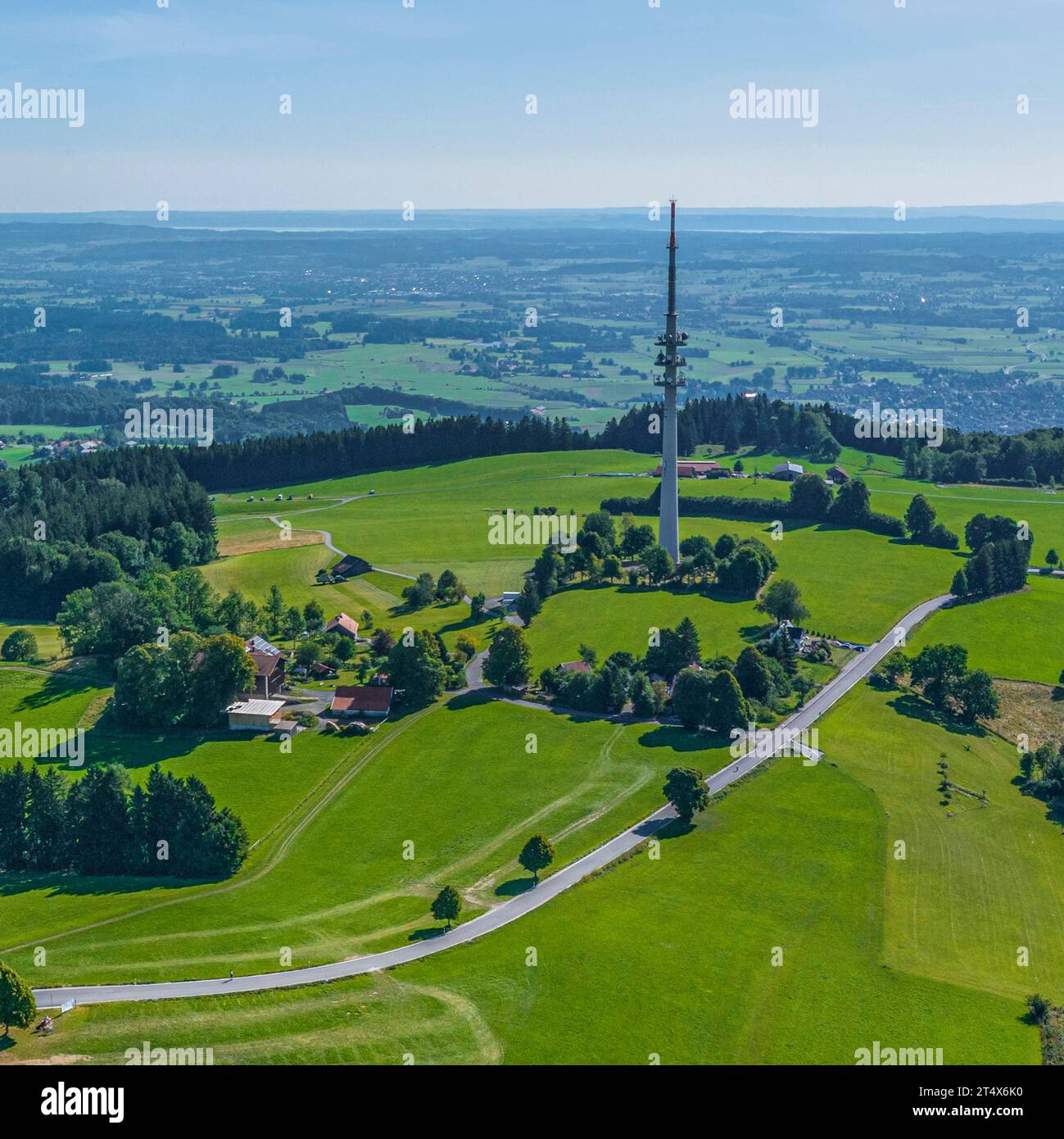 The region around Hohenpeissenberg in upper bavarian Pfaffenwinkel in ...