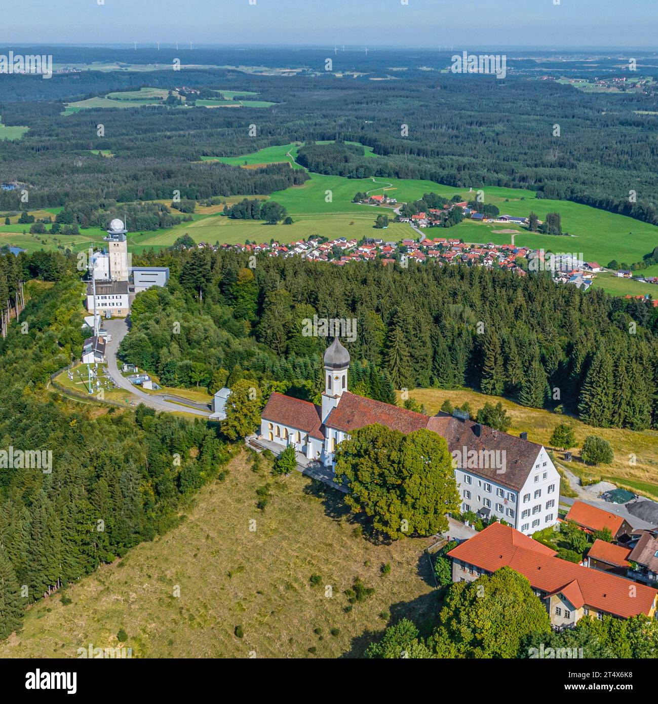 The region around Hohenpeissenberg in upper bavarian Pfaffenwinkel in ...