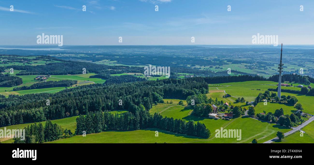 The region around Hohenpeissenberg in upper bavarian Pfaffenwinkel in ...