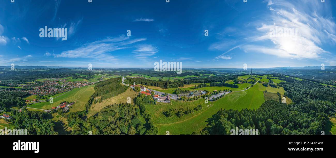 The region around Hohenpeissenberg in upper bavarian Pfaffenwinkel in ...
