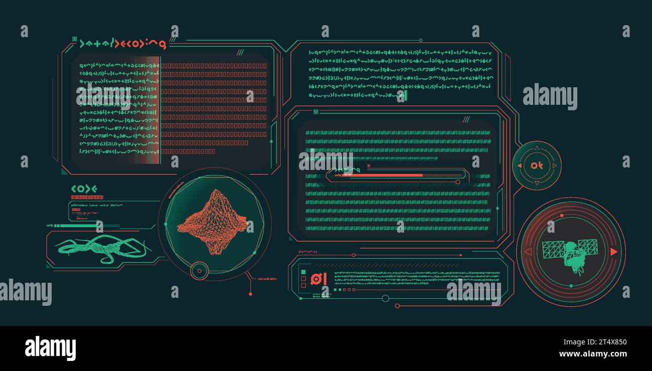 Scientific research data processing interface Stock Vector Image & Art ...