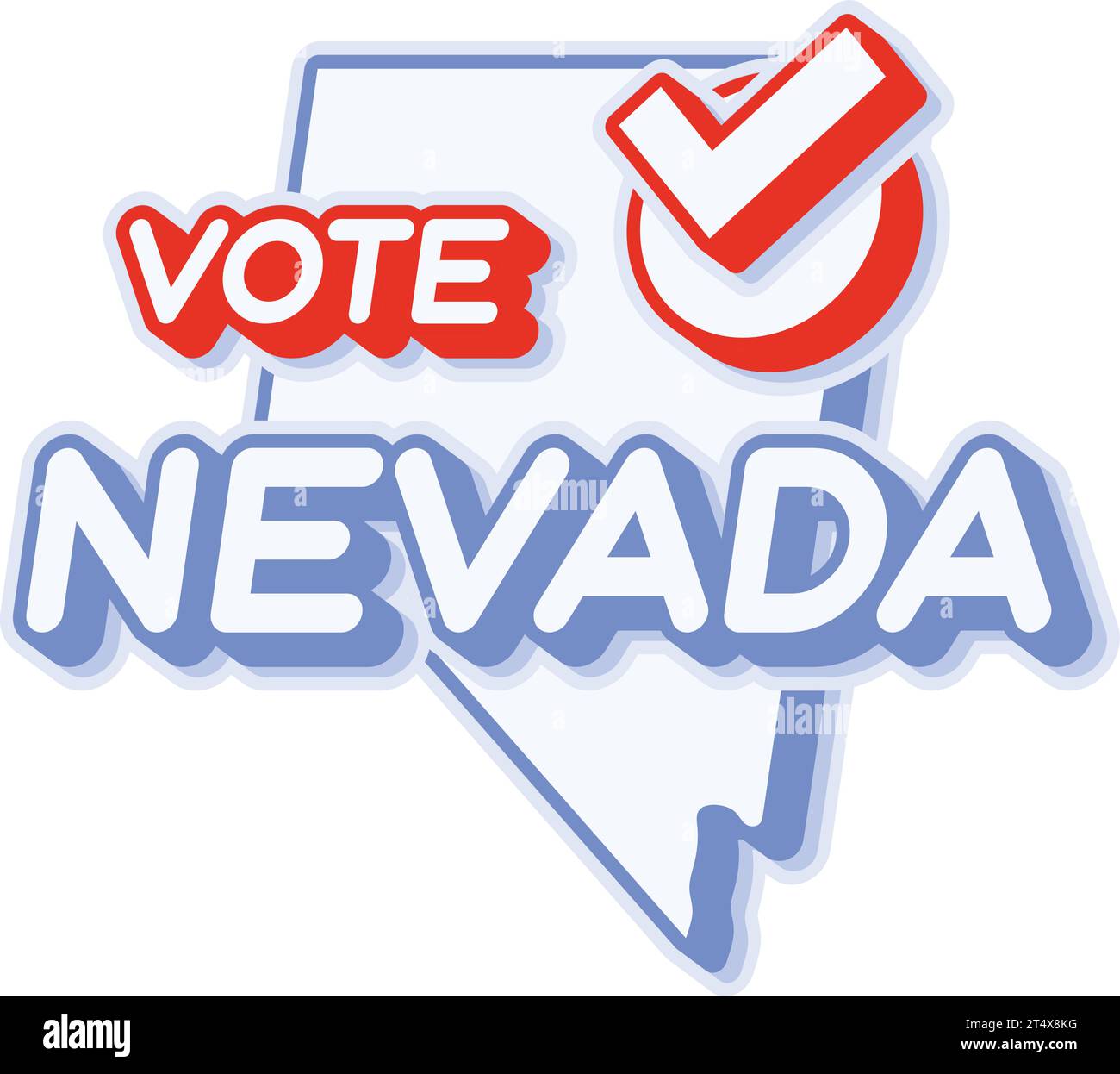 Political map of nevada Cut Out Stock Images & Pictures - Alamy
