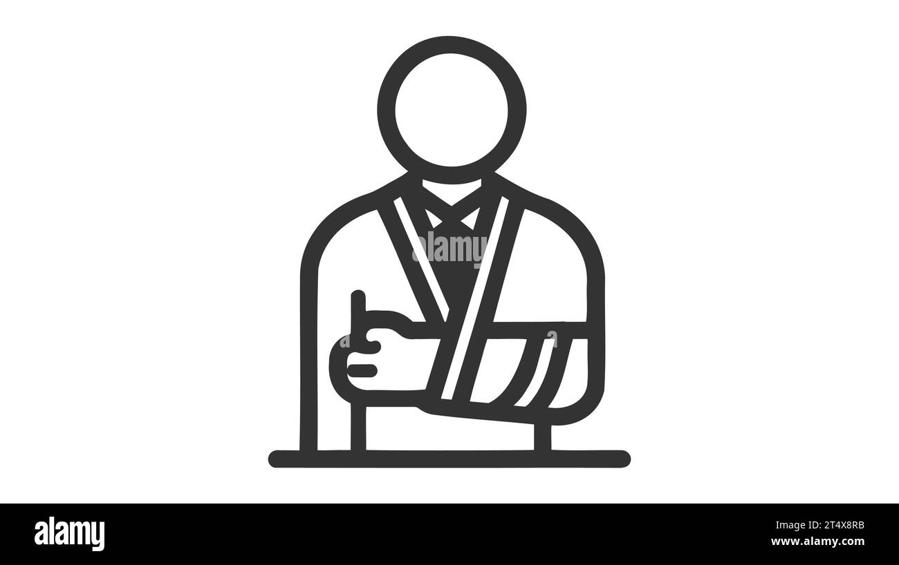 Injured person silhouette Stock Vector Images - Alamy