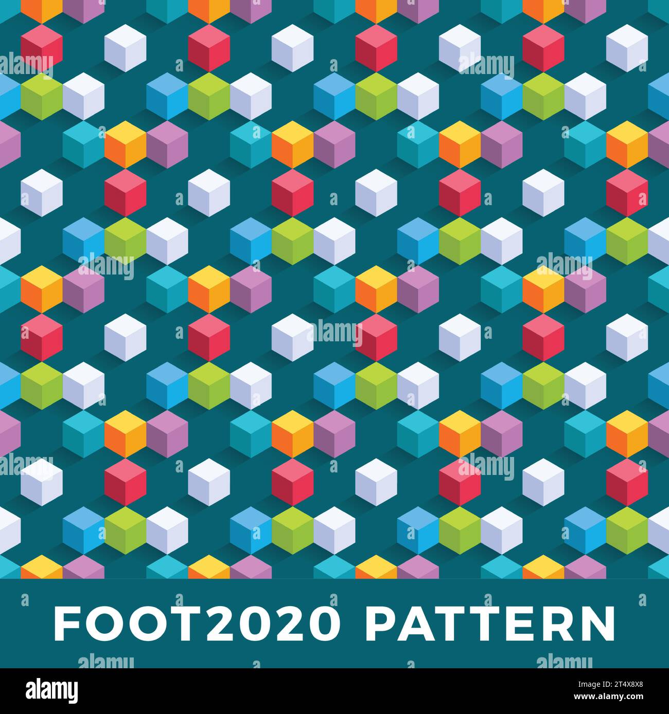 Cube isometric seamless pattern design modern Vector Image Stock Vector Image & Art - Alamy