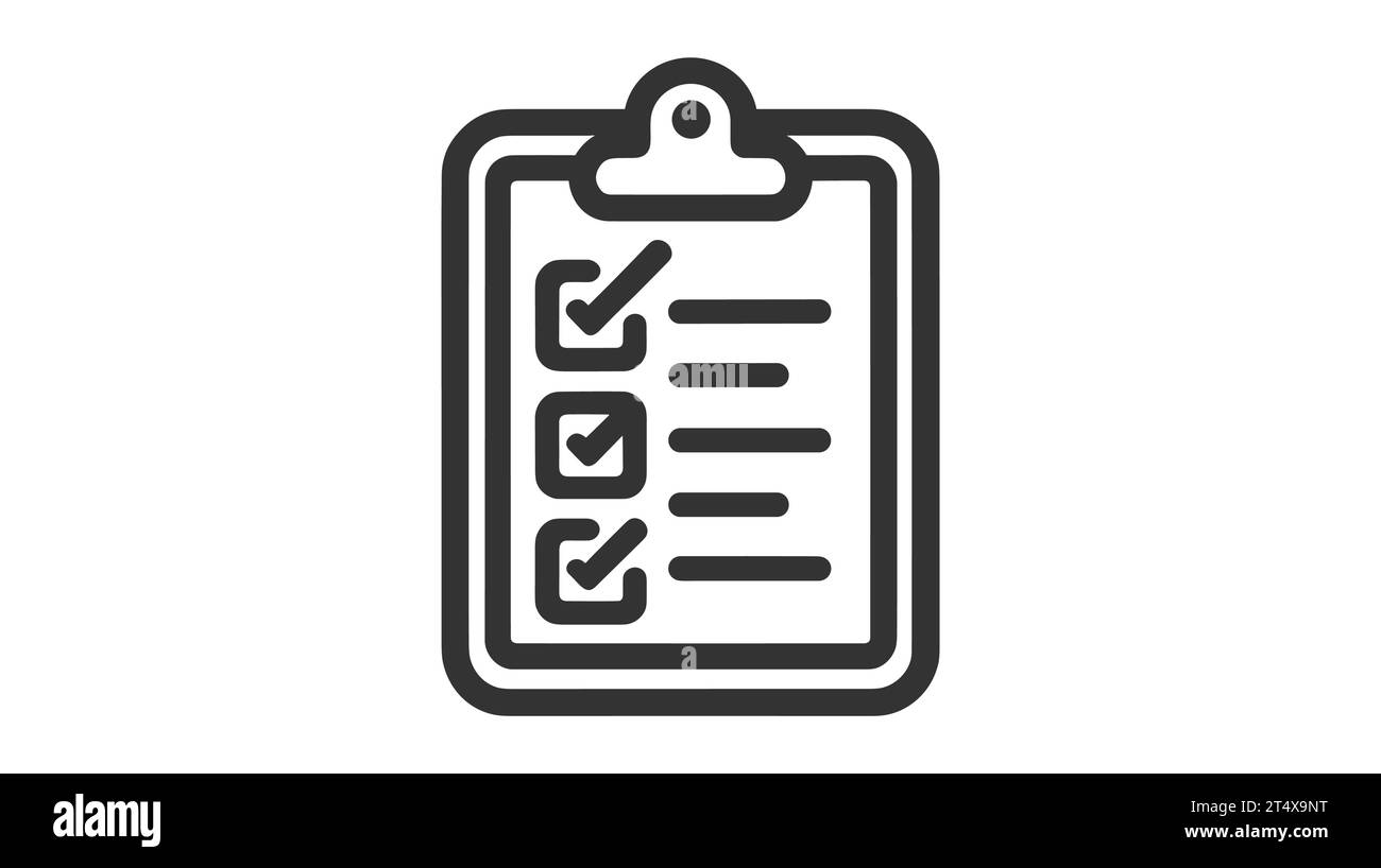 Clipboard icon vector. Task line icon symbol vector illustration Stock ...