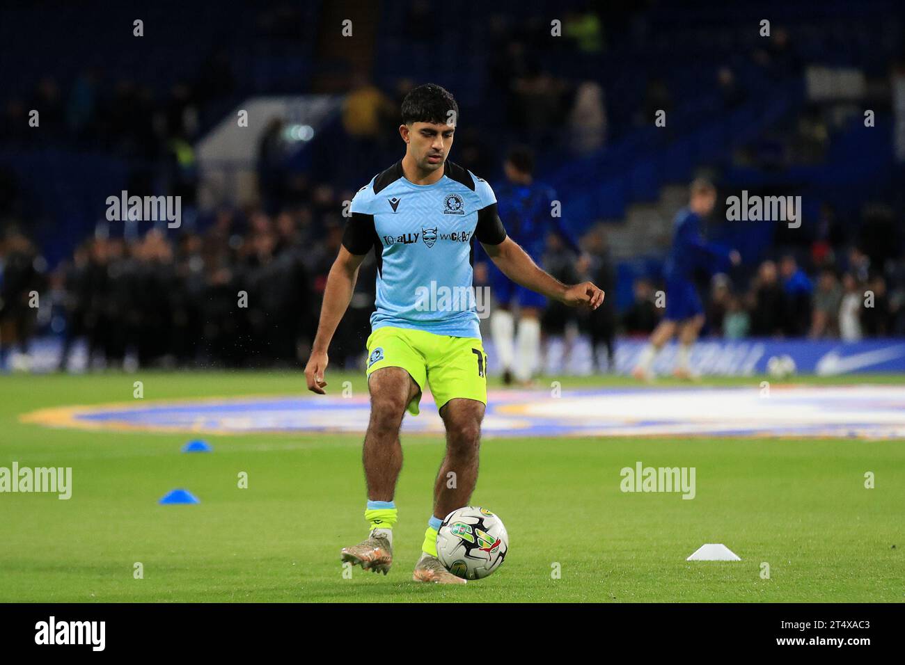 Dilan Markanday of Blackburn Rovers warming up prior to kick off during ...