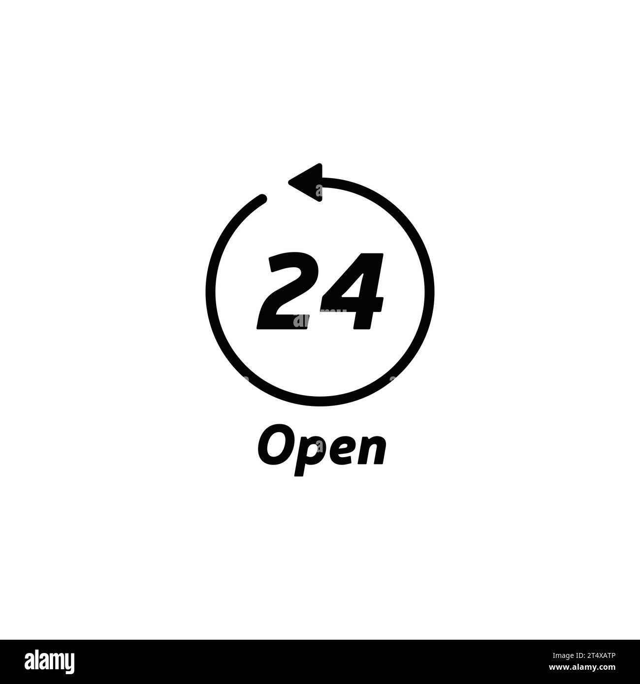 24 by 7 24 hour a day service Stock Vector Images - Alamy