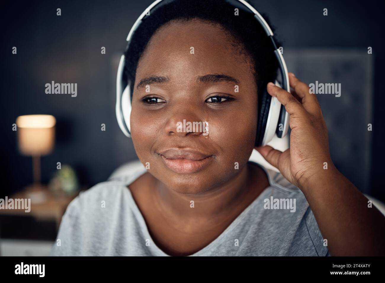 Sad african girl tears hi-res stock photography and images - Alamy
