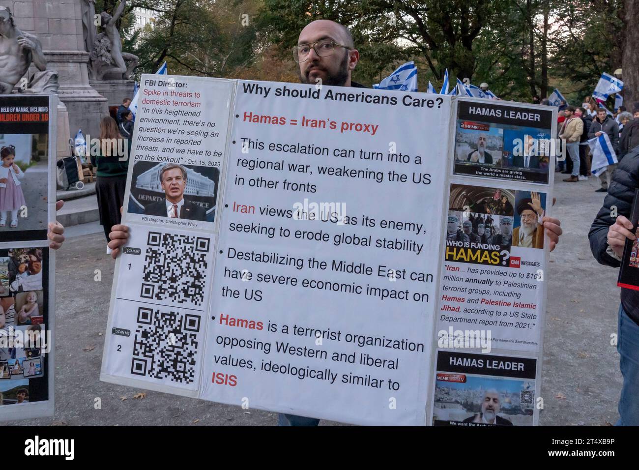 New York, United States. 01st Nov, 2023. A participant holds a sign ...