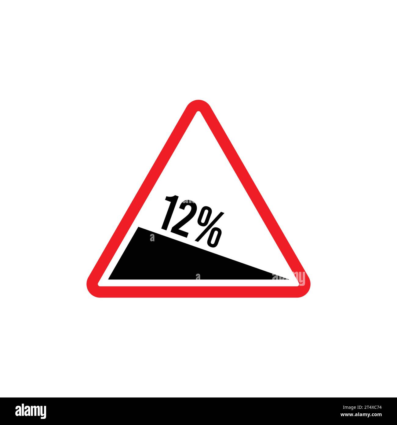 Slope steep warning hazard hi-res stock photography and images - Alamy