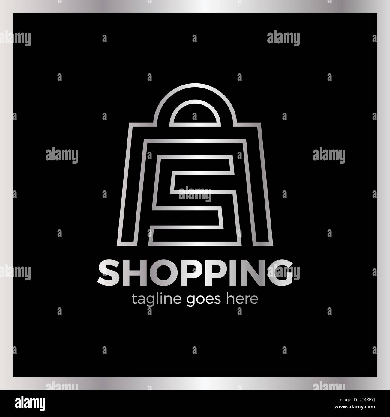 Shop bag logo - letter s Royalty Free Vector Image Stock Vector Image ...