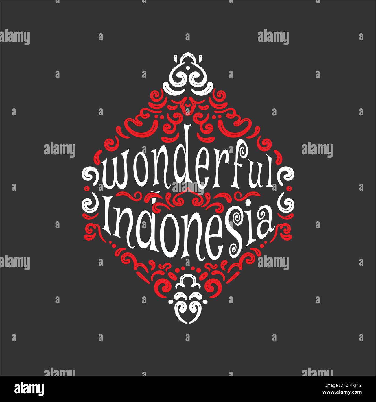 Wonderful indonesia lettering design Royalty Free Vector Stock Vector ...