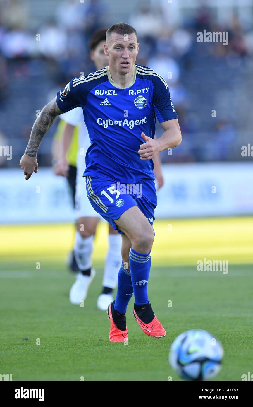 Tokyo, Japan. 29th Oct, 2023. FC Machida Zelvia's Mitchell Duke during ...